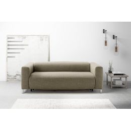 Places of Style Schlafsofa Quarto für Dauerschläfer geeignet durch hochwertigen Faltbeschlag, 3 Breiten und 3 Matratzenausführungen, belastbar zwischen 200-.270kg, braun