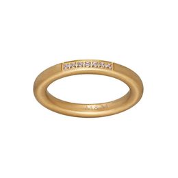 M&M M&M Fingerring Ring Damen silber / gold mit Zirkonia ModernGlam (1-tlg)