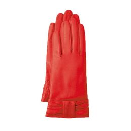 Gretchen Lederhandschuhe Bow Gloves mit kuscheligem Kaschmir-Futter, rot