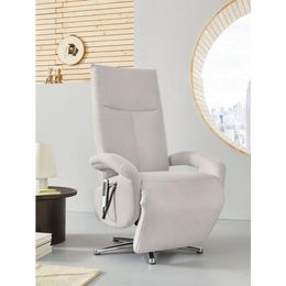 Sit & More sit&more TV-Sessel Tycoon, wahlweise manuell, mit zwei Motoren oder mit zwei Motoren und Akku, silberfarben