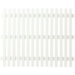 Plus Gartenzaun Skagen, (Set), Höhe: 80 und 120 cm, Gesamtlänge: 4,78 bis 23,62 m, zum Einbetonieren, weiß