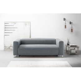 Places of Style Schlafsofa Quarto für Dauerschläfer geeignet durch hochwertigen Faltbeschlag, 3 Breiten und 3 Matratzenausführungen, belastbar zwischen 200-.270kg, grau