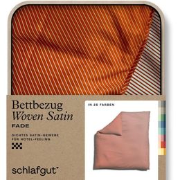 Bettbezug Woven Satin Fade mit feinen Streifen, Schlafgut (1 St), mit Farbverlauf, Mix & Match: passender Kissenbezug erhältlich, grau