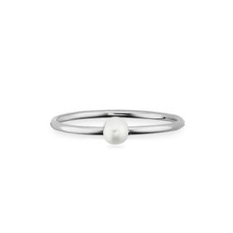 CAI CAÏ Fingerring 925/- Sterling Silber rhodiniert Perle, weiß