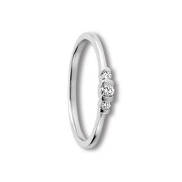 ONE ELEMENT Diamantring 0.11 ct Diamant Brillant Ring aus 585 Weißgold, Damen Gold Schmuck, silberfarben