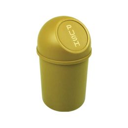 Helit Mülleimer Abfallbehälter H375xØ214mm 6l gelb Helit mit Einwurfklappe · stoßf