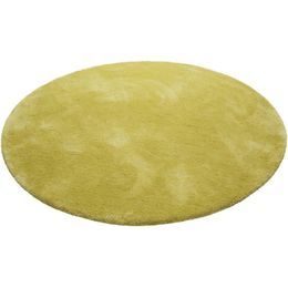 Hochflor-Teppich Relaxx, Esprit, rund, Höhe: 25 mm, Wohnzimmer, sehr große Farbauswahl, weicher dichter Hochflor, gelb