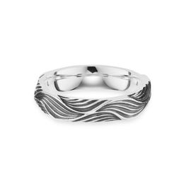 CAI CAÏ Fingerring 925/- Sterling Silber rhodiniert Wellen, weiß