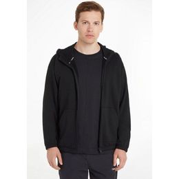 Calvin Klein Sport Sweatshirt mit Stehkragen und Kapuze, schwarz