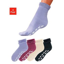 GO IN ABS-Socken (Packung, 4-Paar) mit Antirutschsohle und Vollfrottee, bunt