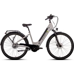 SAXONETTE E-Bike Premium Plus 3.0, 8 Gang, Nabenschaltung, Mittelmotor, 522 Wh Akku, silberfarben