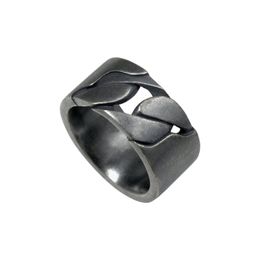 CAI CAÏ Fingerring 925/- Sterling Silber matt oxidiert schwarz, weiß