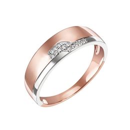 Firetti Diamantring Schmuck Geschenk Gold 375 Damenring Goldring Diamant, mit Brillanten, goldfarben|weiß