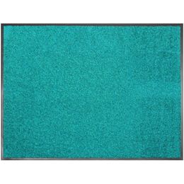 Fußmatte CLEAN, PRIMAflor-Ideen in Textil, rechteckig, Höhe: 8,5 mm, Schmutzfangmatte, große Farbauswahl, waschbar, blau