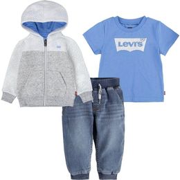 Levi's® kids Levi's® Kids Shirt, Hose & Jäckchen COLORBLOCK HOODIE TEE & DO (Set, 3-tlg) for Baby BOYS, blau