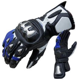 PROANTI Motorradhandschuhe Racing Pro, blau|weiß