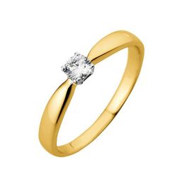 Firetti Solitärring Schmuck Geschenk Gold 585 Damenring Verlobungsring Goldring LIEBE, mit Diamant, gelb|goldfarben|weiß