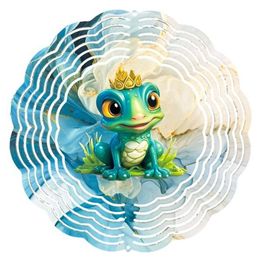 Ladreas Windspiel Edelstahl 3D Windspiel Windspinner 20cm Froschprinz WI53