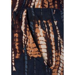 Buffalo Jerseyhose mit Alloverdruck und elastischem Bund, Sommerhose, blau