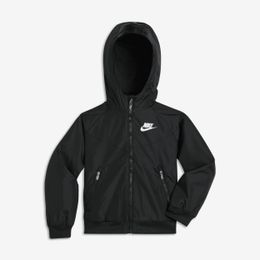 Nike Sportswear Windrunner Jacke mit durchgehendem Reißverschluss für Kleinkinder - Schwarz