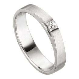 Jobo Fingerring Ring mit Diamant, 950 Platin, silberfarben