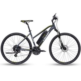 Head E-Bike e I-Peak RM Lady, 24 Gang S-Ride RDM200 Schaltwerk, Kettenschaltung, Heckmotor, 504 Wh Akku, grau