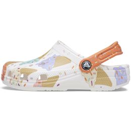 Crocs Classic Ice Cream Graphic Clog K Clog mit bunten Eistüten, orange|weiß