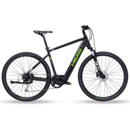 Head E-Bike e I-Peak II, 9 Gang S-Ride RDM300 Schaltwerk, Kettenschaltung, Mittelmotor, 504 Wh Akku, schwarz