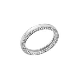 Celesta Fingerring 925 Silber mit weißen Zirkoniasteinen, grau|silberfarben