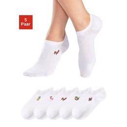 H.I.S. H.I.S Sneakersocken (Packung, 5-Paar) mit Motivstickerei, weiß