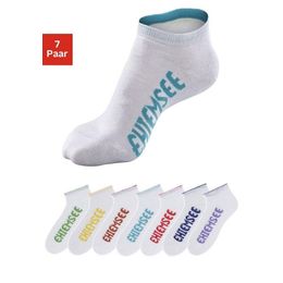 Chiemsee Sneakersocken (Packung, 7-Paar) mit farbigen Logos, weiß