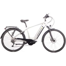 SAXONETTE E-Bike Quantum Sport Man, 10 Gang Shimano, Kettenschaltung, Mittelmotor, 540 Wh Akku, silberfarben