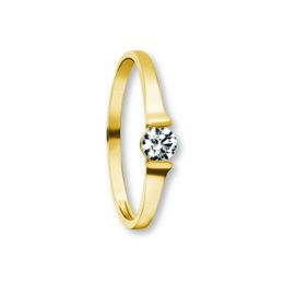 ONE ELEMENT Goldring Zirkonia Ring aus 333 Gelbgold, Damen Gold Schmuck, goldfarben