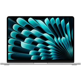 Apple MacBook Air (2024), MRXQ3D/A, Notebook, mit 13,6 Zoll Display, M3 Prozessor, 8 GB RAM, 256 SSD, Silber, macOS