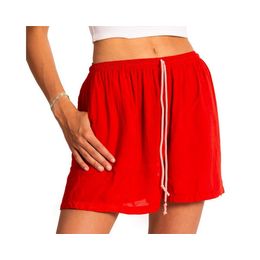PANASIAM Strandshorts Damen Shorts einfarbig für Strand Yoga oder Meditation farbecht und angenehm zu Tragen Relaxshorts Damenshorts kurze Sporthose