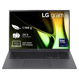 LG gram 16Z90S-G.AA79G, Notebook, mit 16 Zoll Display, Intel® Core™ Ultra 7,155H Prozessor, GB RAM, 1 TB SSD, Arc® GPU, Grau, Windows 11 Home (64 Bit)