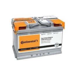 Continental AGM 12V, 70 Ah, 720 A Starterbatterie 12V 70Ah 720A für VW KIA PEUGEOT SEAT LAND ROVER AUDI MERCEDES-BENZ JAGUAR PORSCHE VOLVO NISSAN BMW