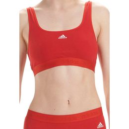adidas Sportswear Bustier "Smart Cotton" mit verbesserter Atmungsaktivität, Cut-outs am Rücken, rot