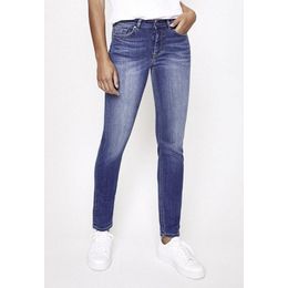 FIVE FELLAS Straight-Jeans MAGGY nachhaltig, Italien, Stretch, magic shape, blau