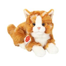 HERMANN TEDDY ORIGINAL Hermann Teddy - Kuscheltier KATZE (20 cm) liegend in rotbraun