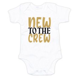 G-graphics Kurzarmbody New to the crew Baby Body mit Spruch / Sprüche / Print / Motiv