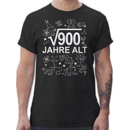 Shirtracer T-Shirt (Wurzel 900) Dreißig Jahre alt weiß 30. Geburtstag