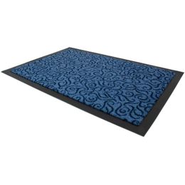 Fußmatte BRASIL, PRIMAflor-Ideen in Textil, rechteckig, Höhe: 6 mm, Schmutzfangmatte, In- und Outdoor geeignet, waschbar, blau
