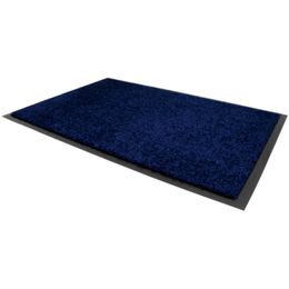 Fußmatte Schmutzfangmatte CLEAN PRO, PRIMAflor-Ideen in Textil, rechteckig, Höhe: 8 mm, Schmutzfangmatte, Uni-Farben, UV-beständig, waschbar, blau