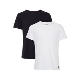 Blend T-Shirt Einfarbiges Rundhals T-Shirt 2er Stück Set BHNOEL (1-tlg) 4033 in Schwarz-Weiß