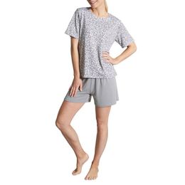 Tom Tailor Shorty Tom Tailor Damen Shorty grau bedruckt (1 tlg)