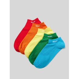 BOSS Socken mit Label-Schriftzug Modell 'Rainbow' im 5er-Pack