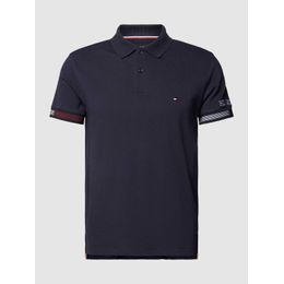 Tommy Hilfiger Slim Fit Poloshirt mit Label-Stitchings Modell 'FLAG CUFF'