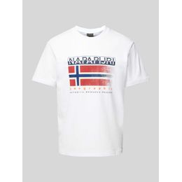 Napapijri T-Shirt mit Label- und Statement-Print Modell 'S-KREIS'