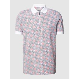 Christian Berg Regular Fit Poloshirt mit Allover-Label-Print